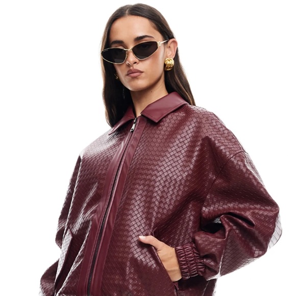 Lioness | Jackets & Coats | Lioness Burgundy Kenny Bomber | Poshmark